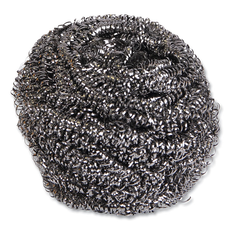 Boardwalk®Stainless Steel Scrubber, Large Size, 2.5 x 2.75, Steel Gray ... Boardwalk®Stainless Steel Scrubber, Large Size, 2.5 x 2.75, Steel Gray ...