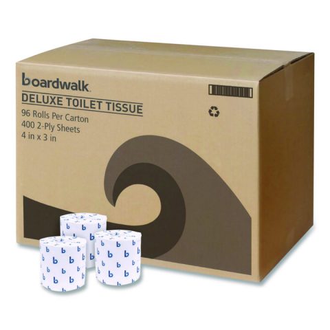 Boardwalk®Two-Ply Toilet Tissue, Septic Safe, White, 400 Sheets/Roll ...